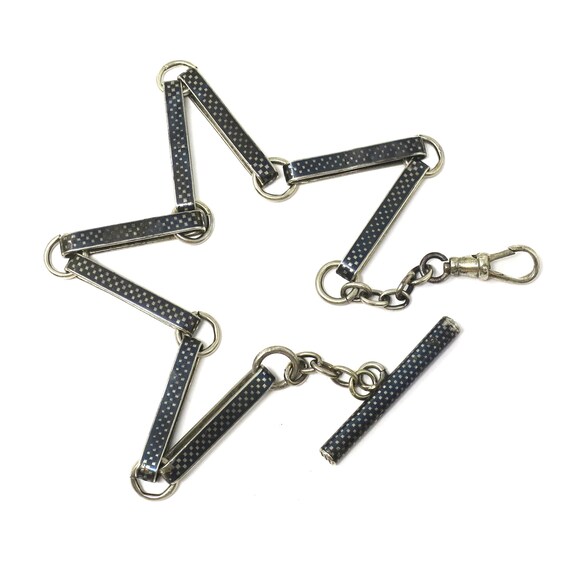 Victorian 800 Niello Silver Checkerboard Pattern Watc… - Gem