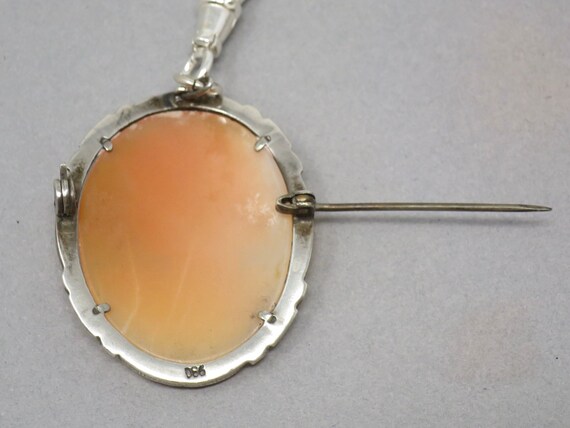 Rare Vintage 930 Sterling Silver Marcasite Carved She… - Gem