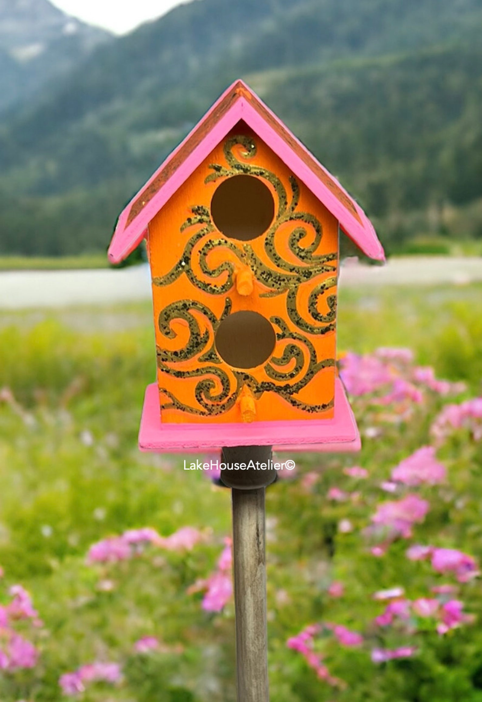 Assorted Mini Birdhouse Picks for Planters, Potted Plants, Container ...