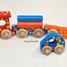 Hand Painted Toy Train Keepsake OOAK. Handmade Hand Painted Wooden Toy ...