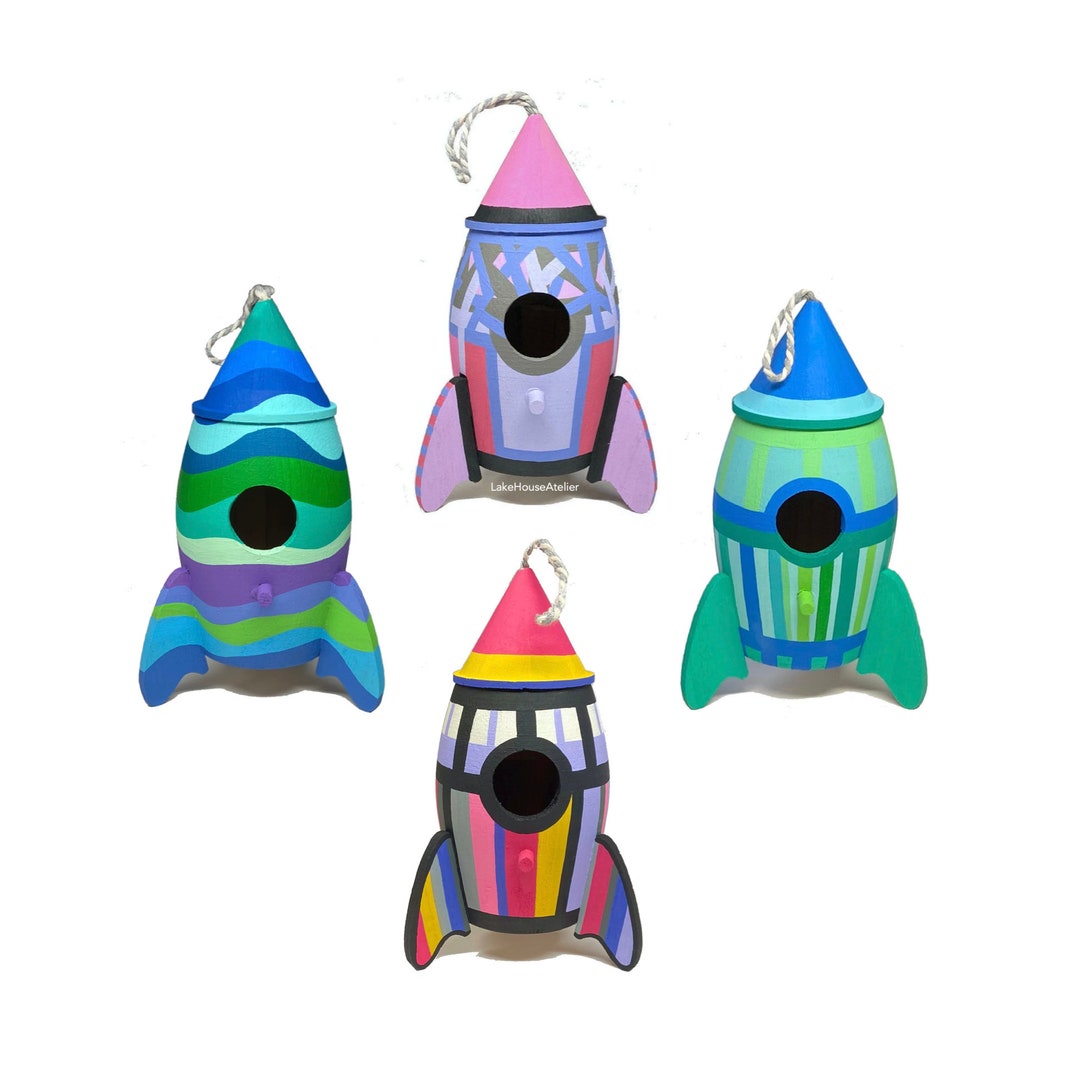 Rocket Ship OOAK. Hanging Space Ship. Space Theme Party Decor. Small ...