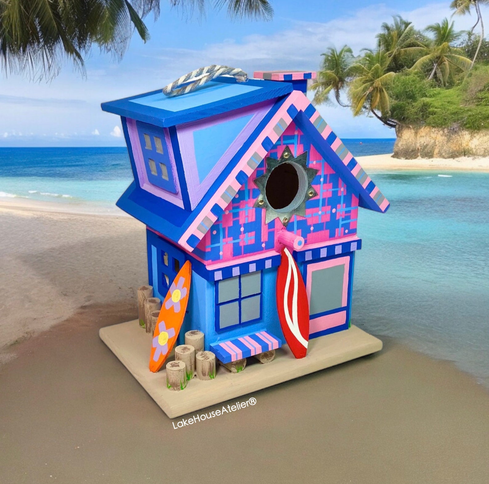 OOAK Paddle Board Shed. Surf Hut. Lake Cottage Birdhouse. Boat House ...