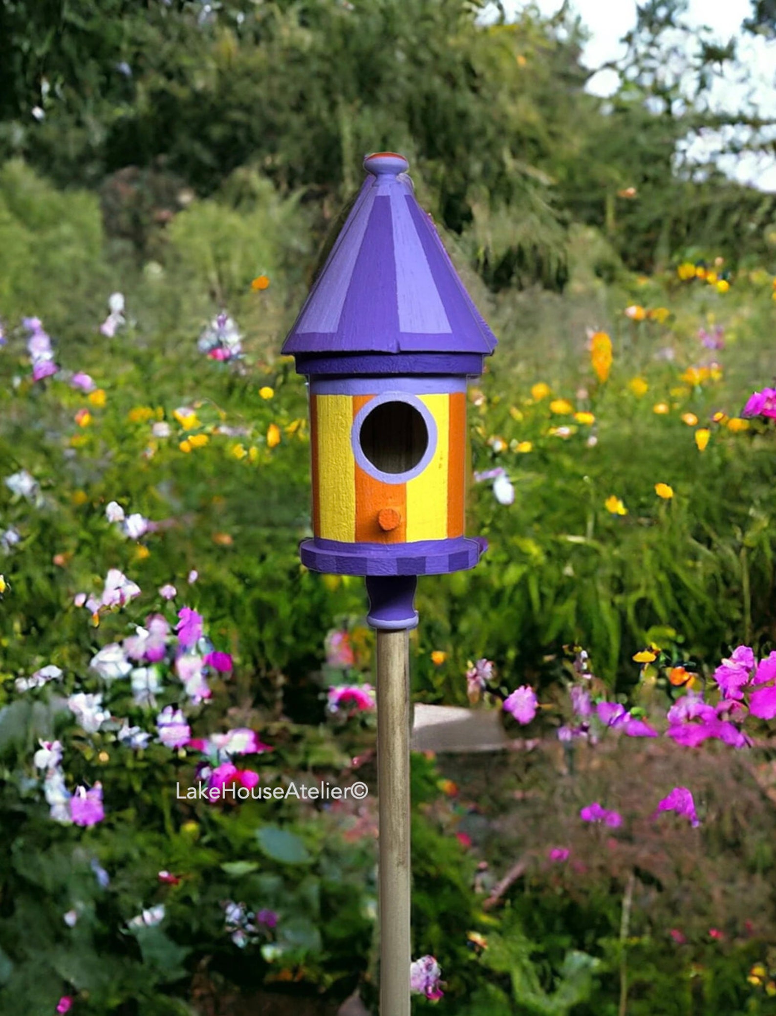 Assorted Mini Birdhouse Picks for Planters, Potted Plants, Container ...