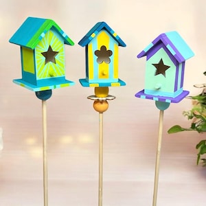 Assorted Birdhouse Floral Picks. Birdhouse Bouquet. Pride Decor. Plant ...