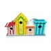 OOAK Four Section Birdhouse Hand Painted. Multi-family Birdhouse Beach ...