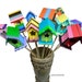 Assorted Birdhouse Floral Picks. Birdhouse Bouquet. Pride Decor. Plant ...
