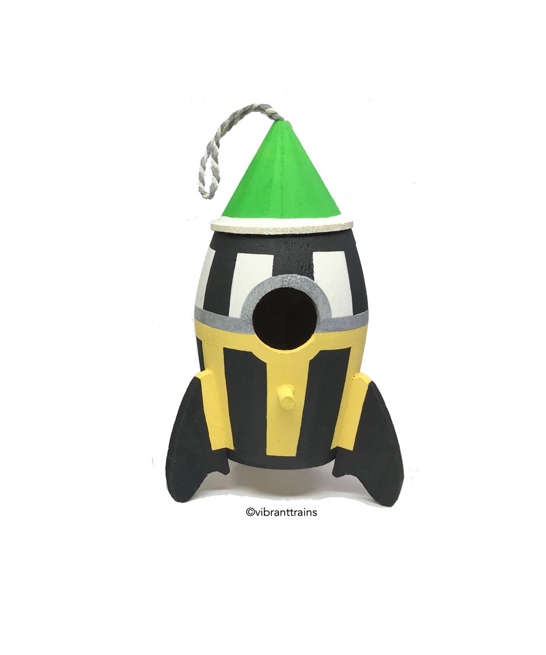 Space Theme Centerpiece. Hanging Rocket Ship Birdhouse. - Etsy