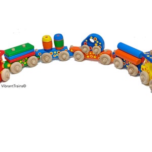 Hand Painted Toy Train Keepsake OOAK. Handmade Hand Painted Wooden Toy ...