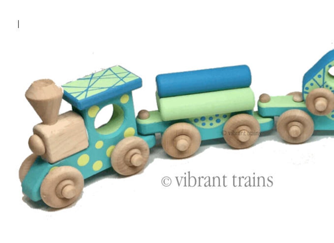 New Baby Keepsake Toy Train. Custom Painted Toy Train. | Etsy