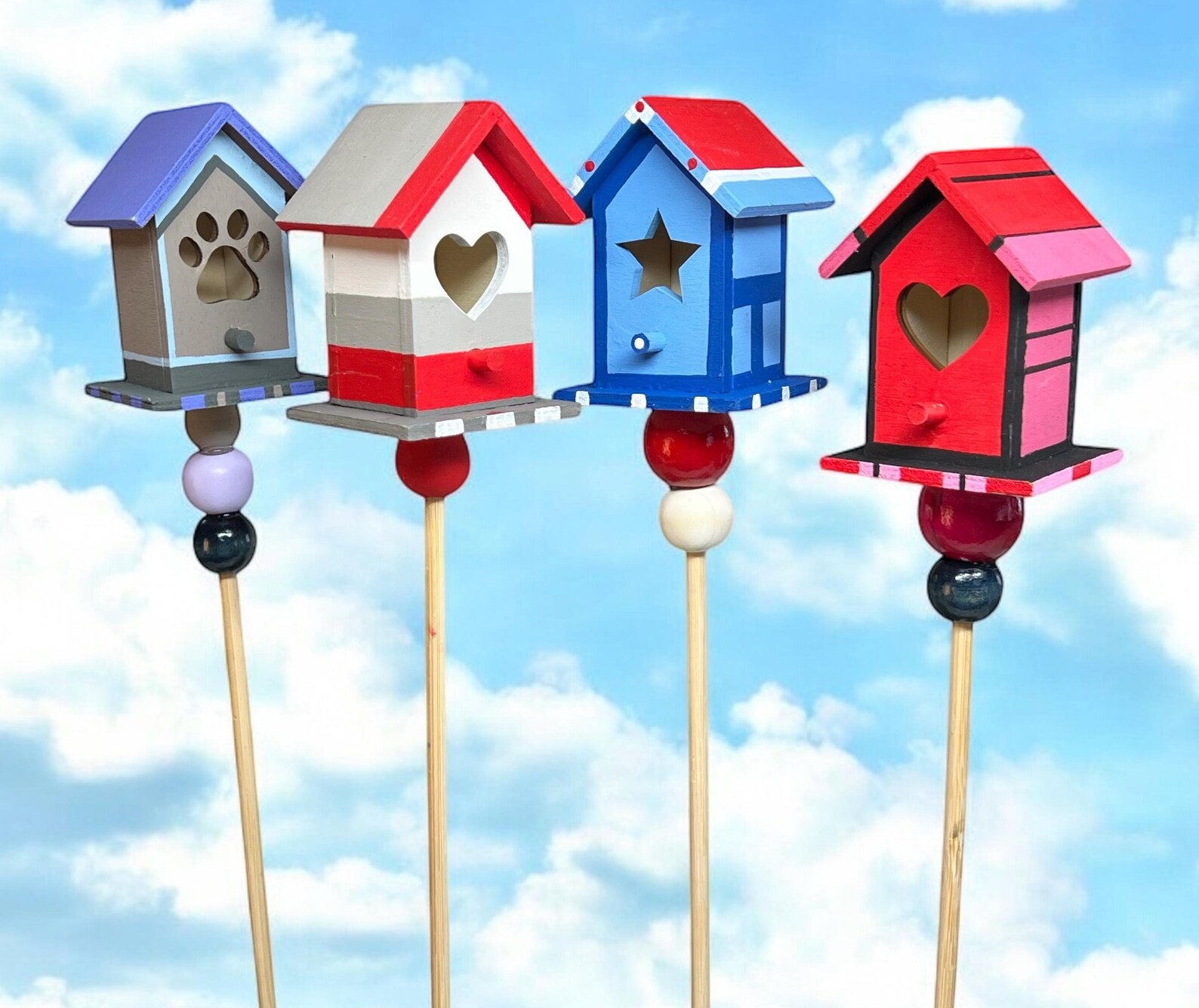 Assorted Birdhouse Floral Picks. Birdhouse Bouquet. Pride Decor. Plant ...