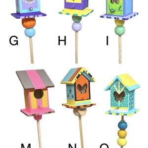 Assorted Birdhouse Floral Picks. Birdhouse Bouquet. Pride Decor. Plant ...