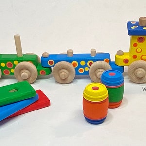 Hand Painted Toy Train Keepsake OOAK. Handmade Hand Painted Wooden Toy ...