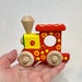 Hand Painted Toy Train Keepsake OOAK. Handmade Hand Painted Wooden Toy ...