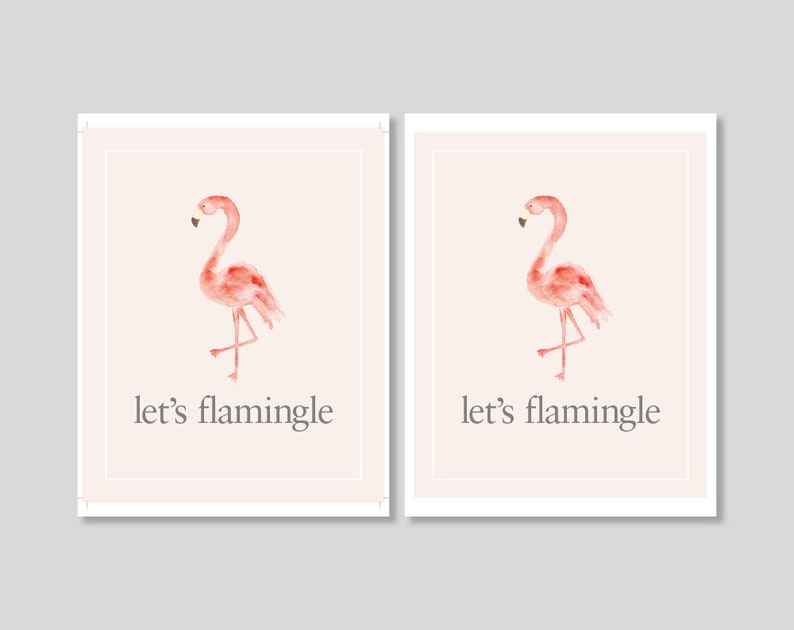 Flamingo Party Sign Let's Flamingle Digital Instant - Etsy