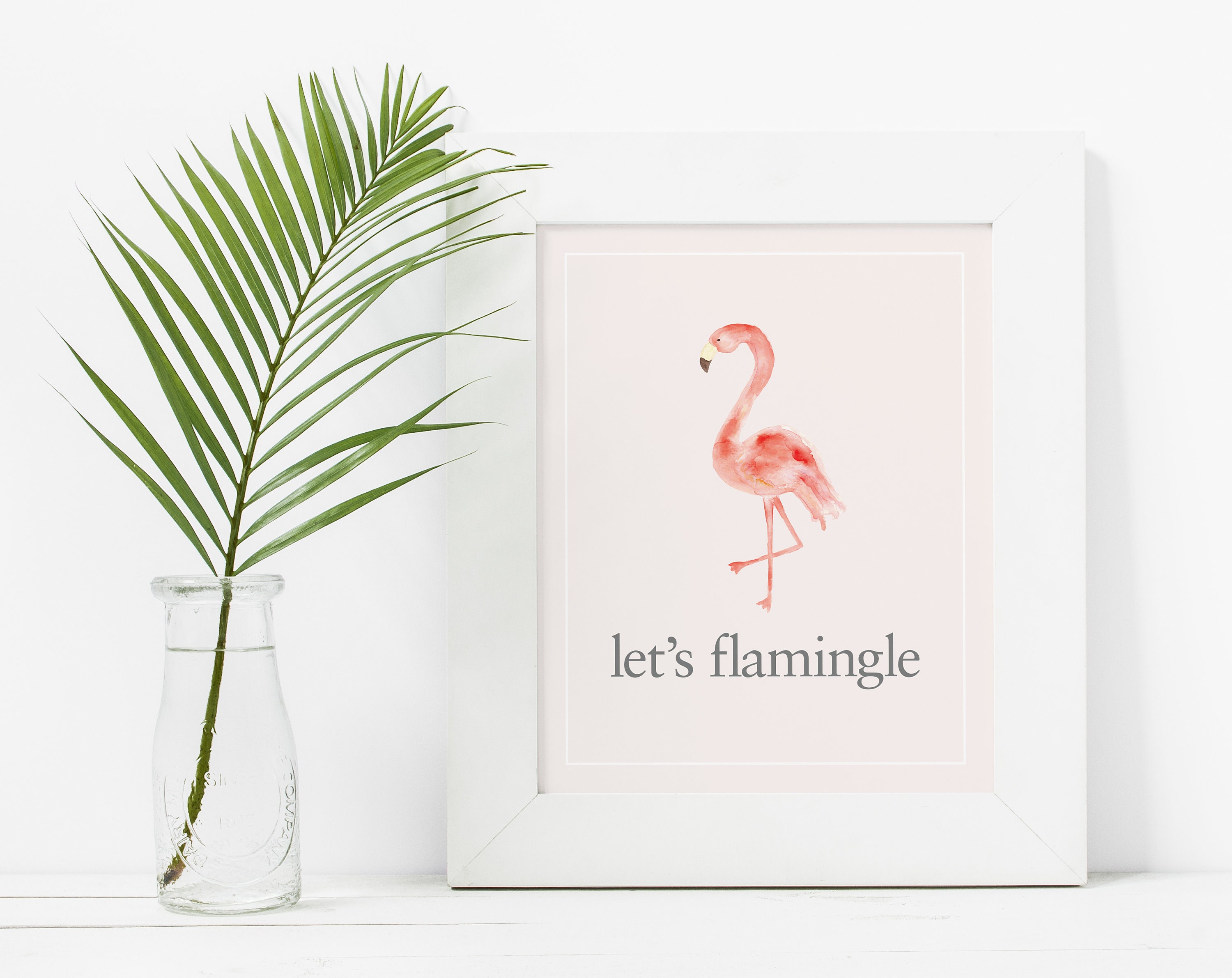 Flamingo Party Sign Let's Flamingle Digital Instant - Etsy
