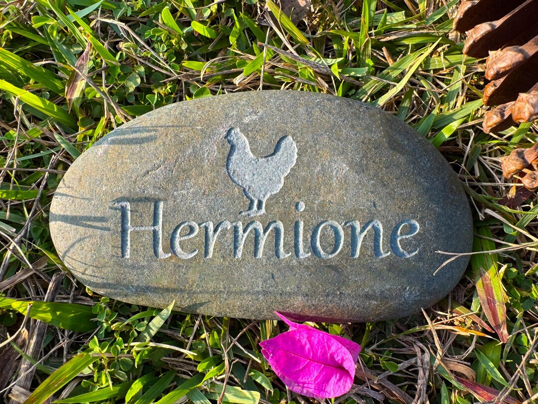 Personalized Chicken Memorial Stone - Custom Engraved Hen Tribute ...