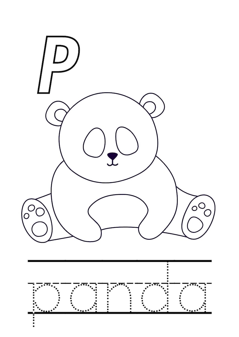 A-Z Animal Coloring Pages DIGITAL DOWNLOAD Printable Animal Coloring ...