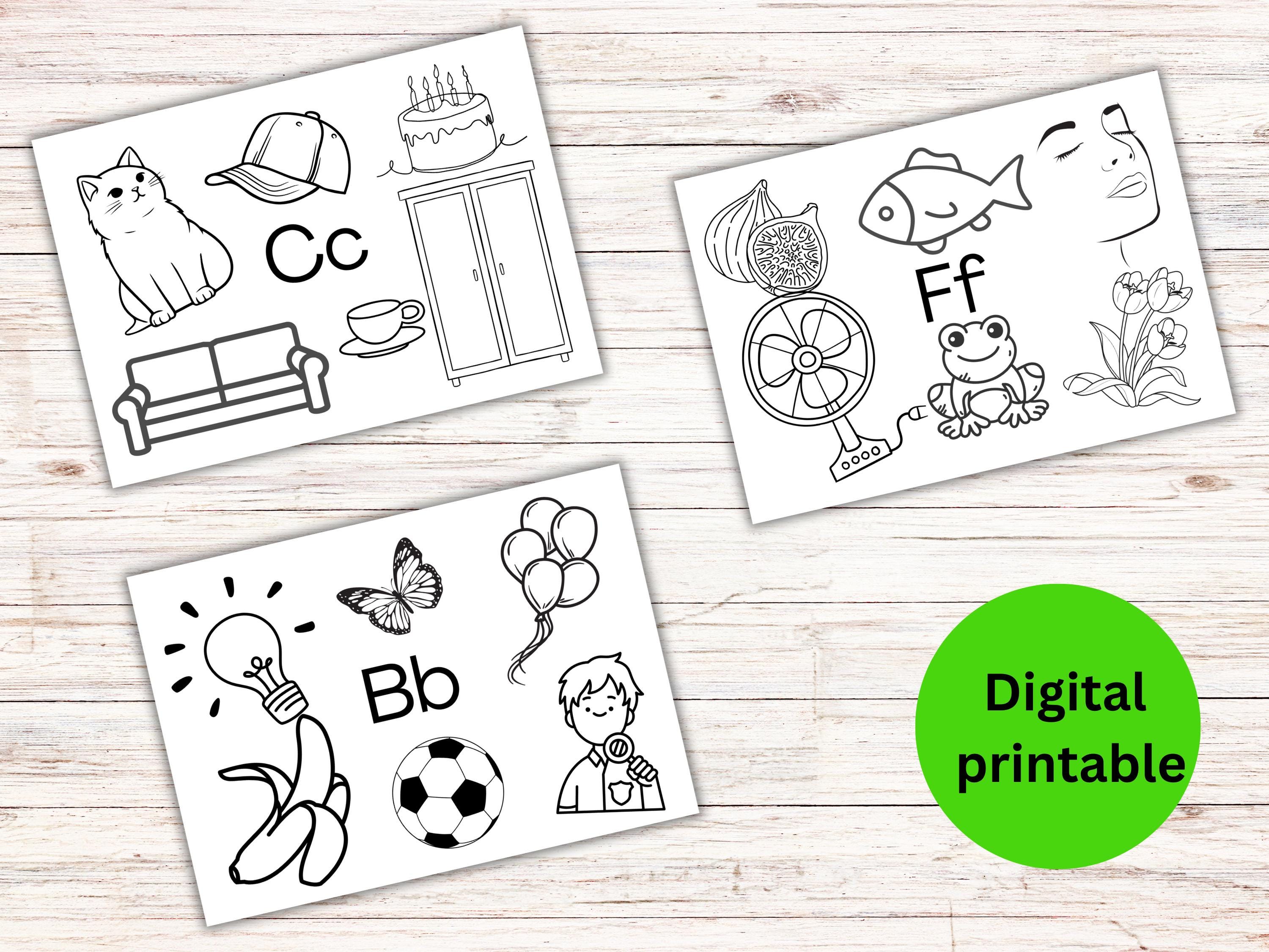 ABC Alphabet Coloring Pages Digital Download for Kids Fun & Educational ...