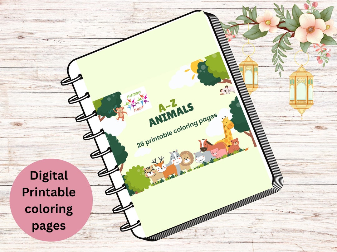 A-Z Animal Coloring Pages DIGITAL DOWNLOAD Printable Animal Coloring ...