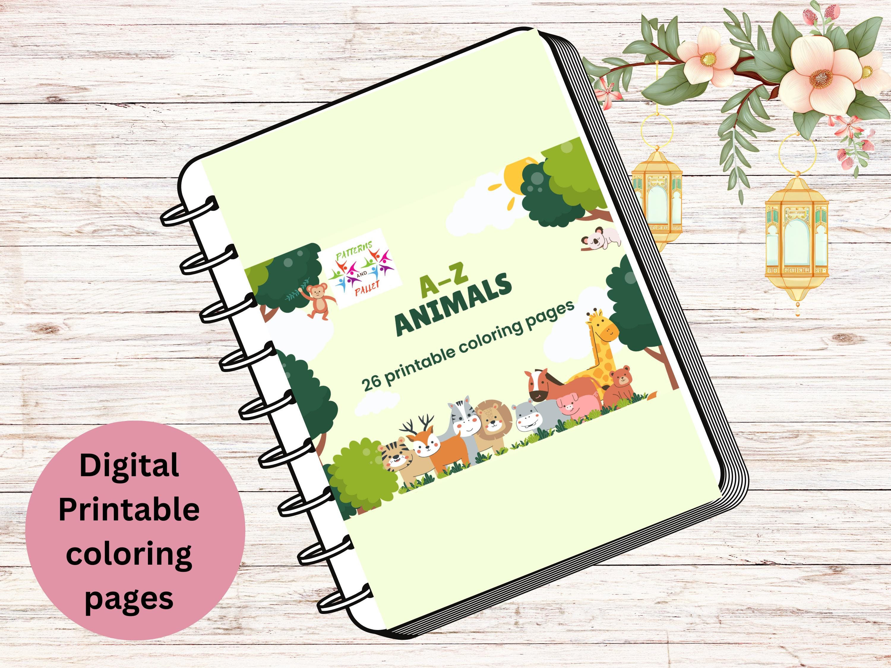 A-Z Animal Coloring Pages DIGITAL DOWNLOAD Printable Animal Coloring ...