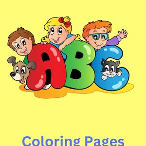 Alphabet Coloring Book for Kids, Easy Alphabets Coloring, ABC Coloring ...