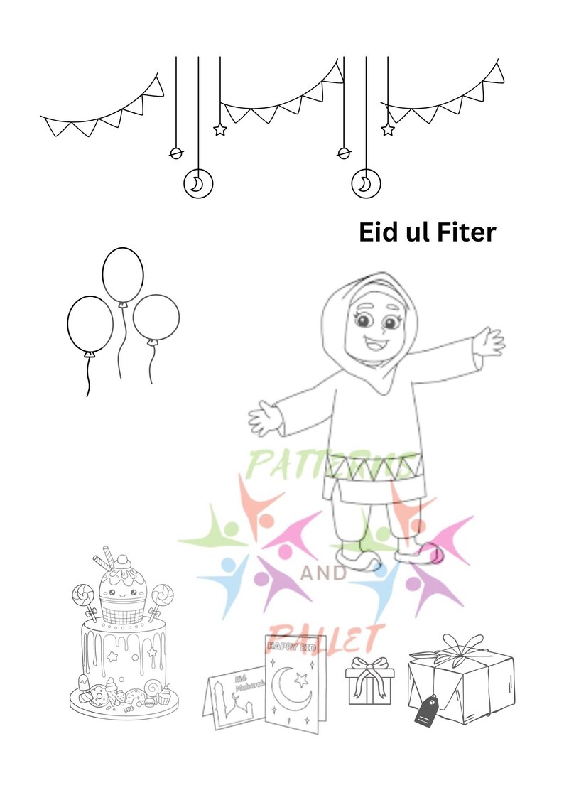 Muslim Coloring Pages for Kids DIGITAL DOWNLOAD Islamic Coloring Pages ...