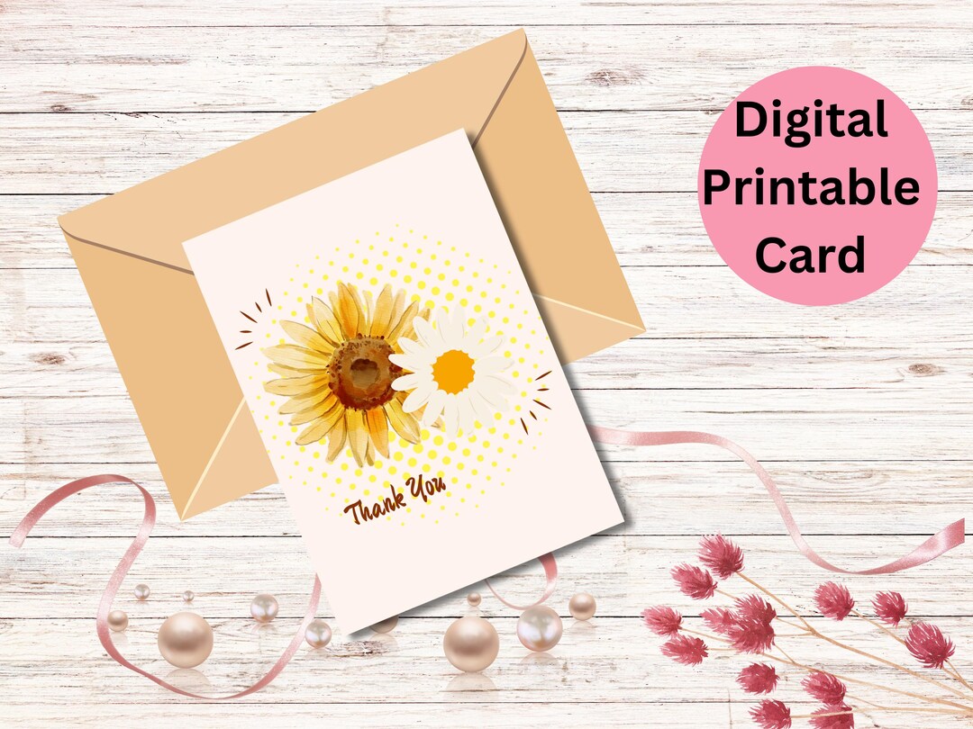 Printable Thank You Card – Instant Download - Printable Gratitude Card ...