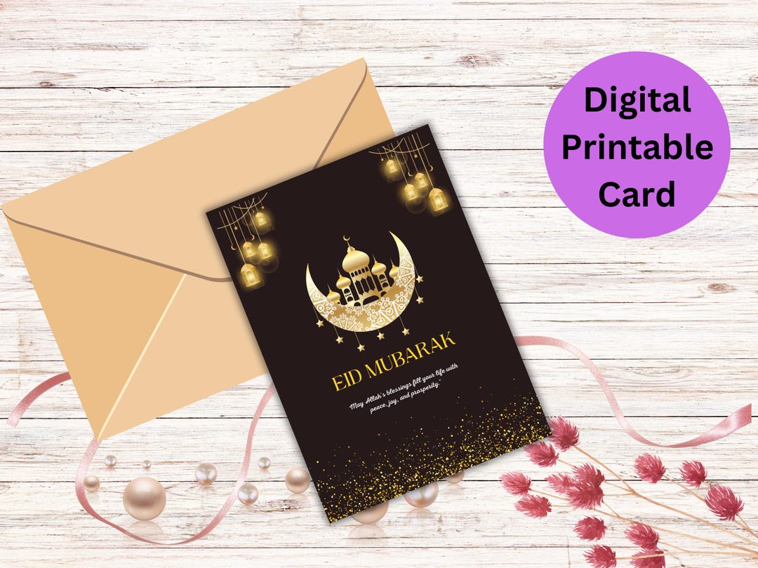 Digital Eid Card- Printable Card-digital Printable Card for Eid ...