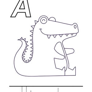 A-Z Animal Coloring Pages - DIGITAL DOWNLOAD - Printable Animal ...