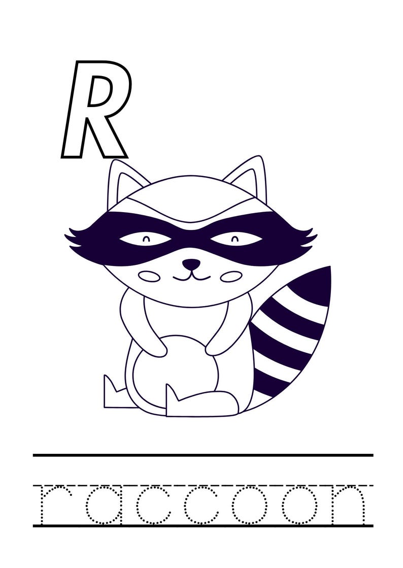 A-Z Animal Coloring Pages - DIGITAL DOWNLOAD - Printable Animal ...