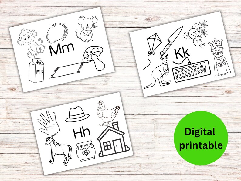 ABC Alphabet Coloring Pages: Fun Learning Activity (digital Download ...