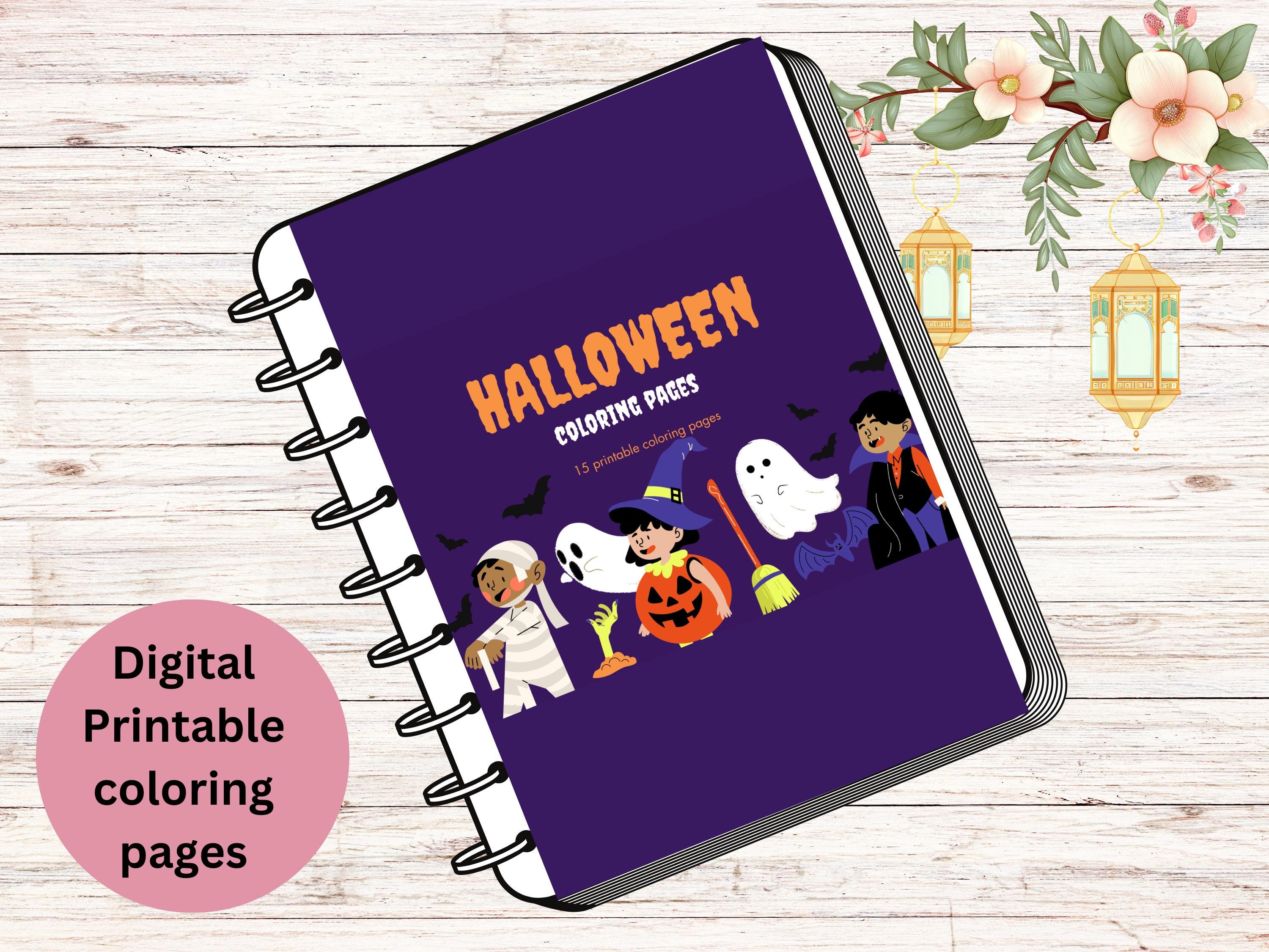 Halloween Coloring Pages, Digital Download, Kids Coloring Activities ...