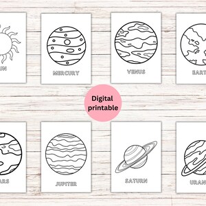 Space Coloring Pages, Digital Printable, Galaxy Coloring Sheets, Fun ...