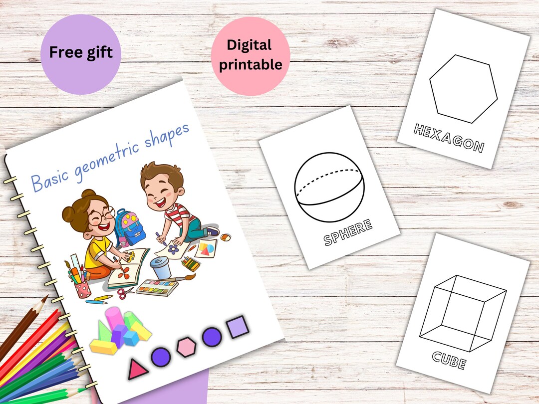 Shapes Coloring Pages - Fun Coloring Pages- Digital Download for Kids ...