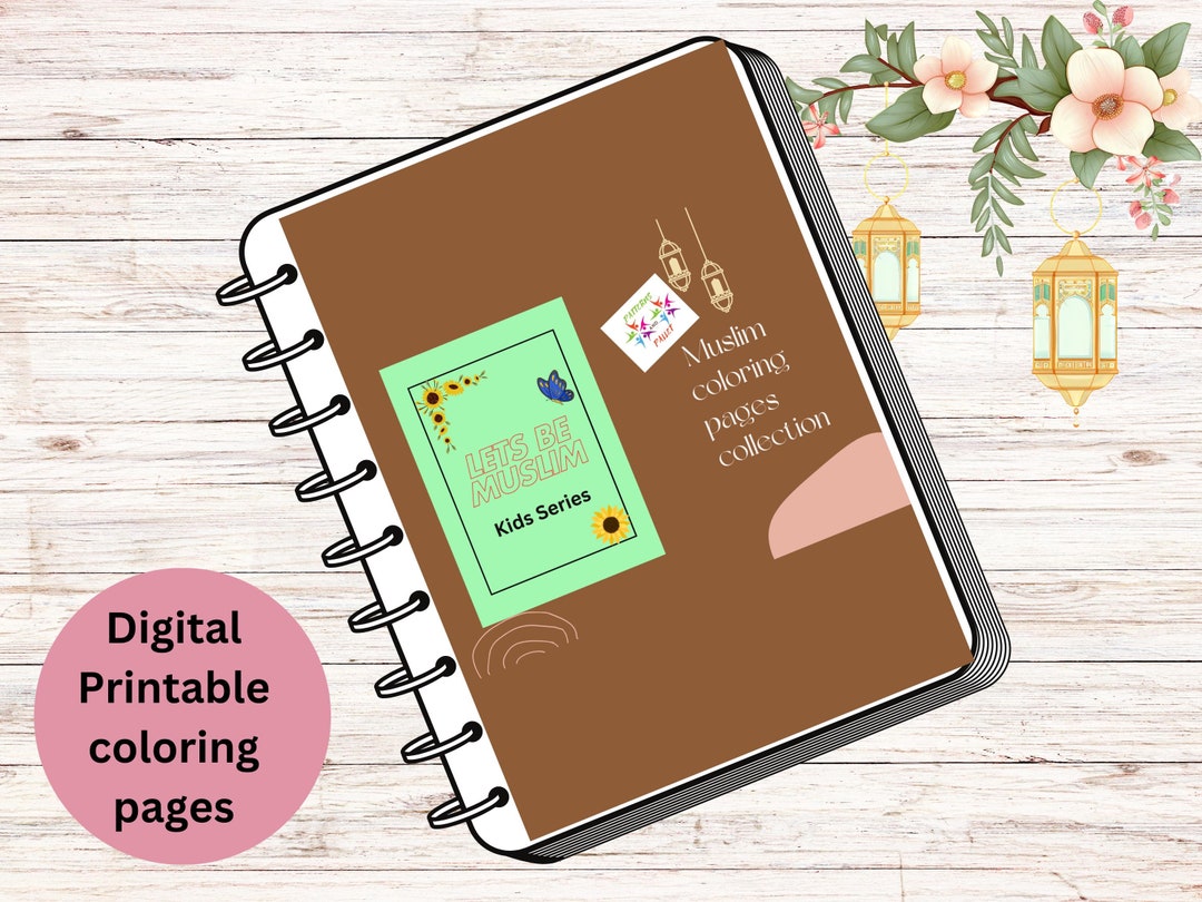 Muslim Coloring Pages for Kids DIGITAL DOWNLOAD Islamic Coloring Pages ...