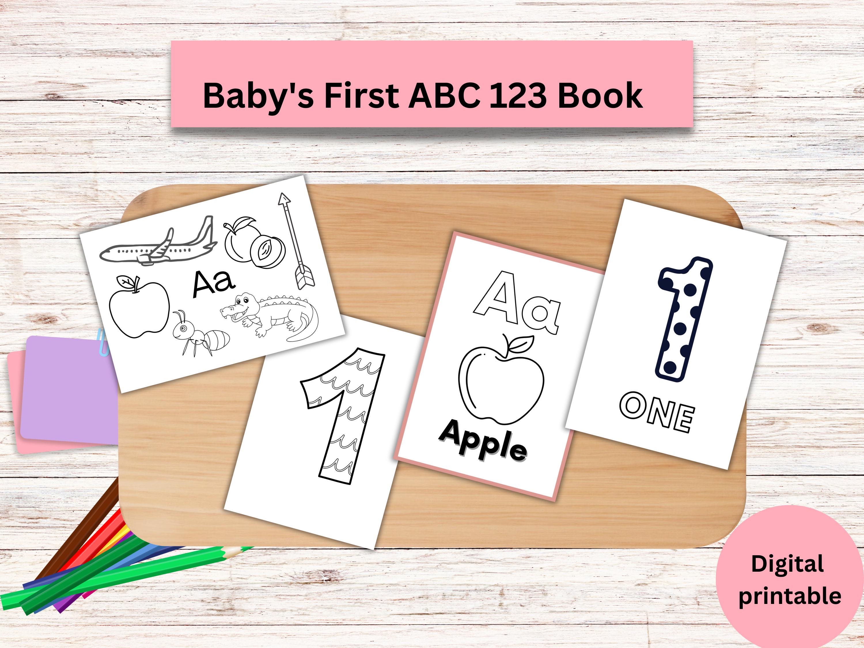 Baby's First ABC 123 Coloring Book, Educational Coloring Book for Kids ...