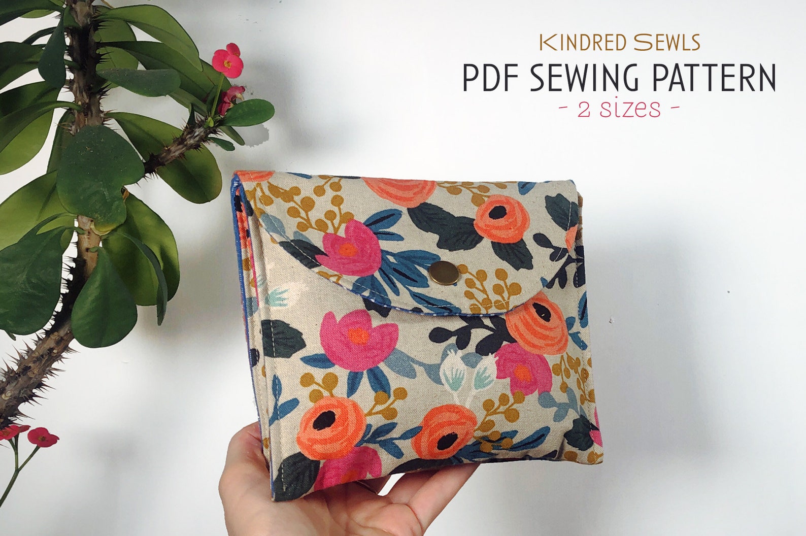Divided Pouch PDF Sewing Pattern Flap Pouch Pattern Instant - Etsy Canada
