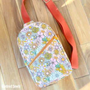 Charlie Sling Bag PDF Sewing Pattern, Sling Backpack Pattern, 3 Front ...