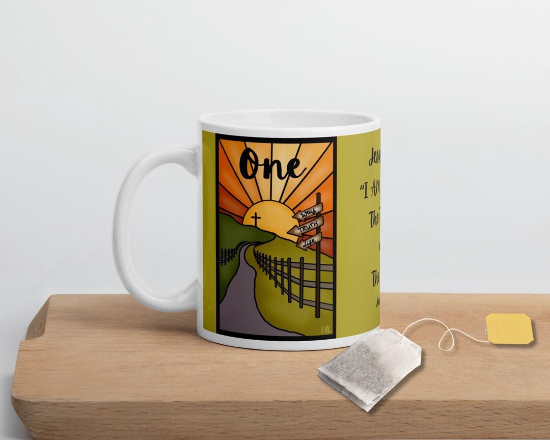 One Way Bible Verse Mug. Christian Faith Mug With Scripture. Colourful ...