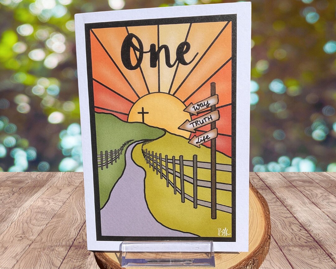 One Way Christian Greeting Card: Colourful Hand-painted Design. (A6) - Etsy