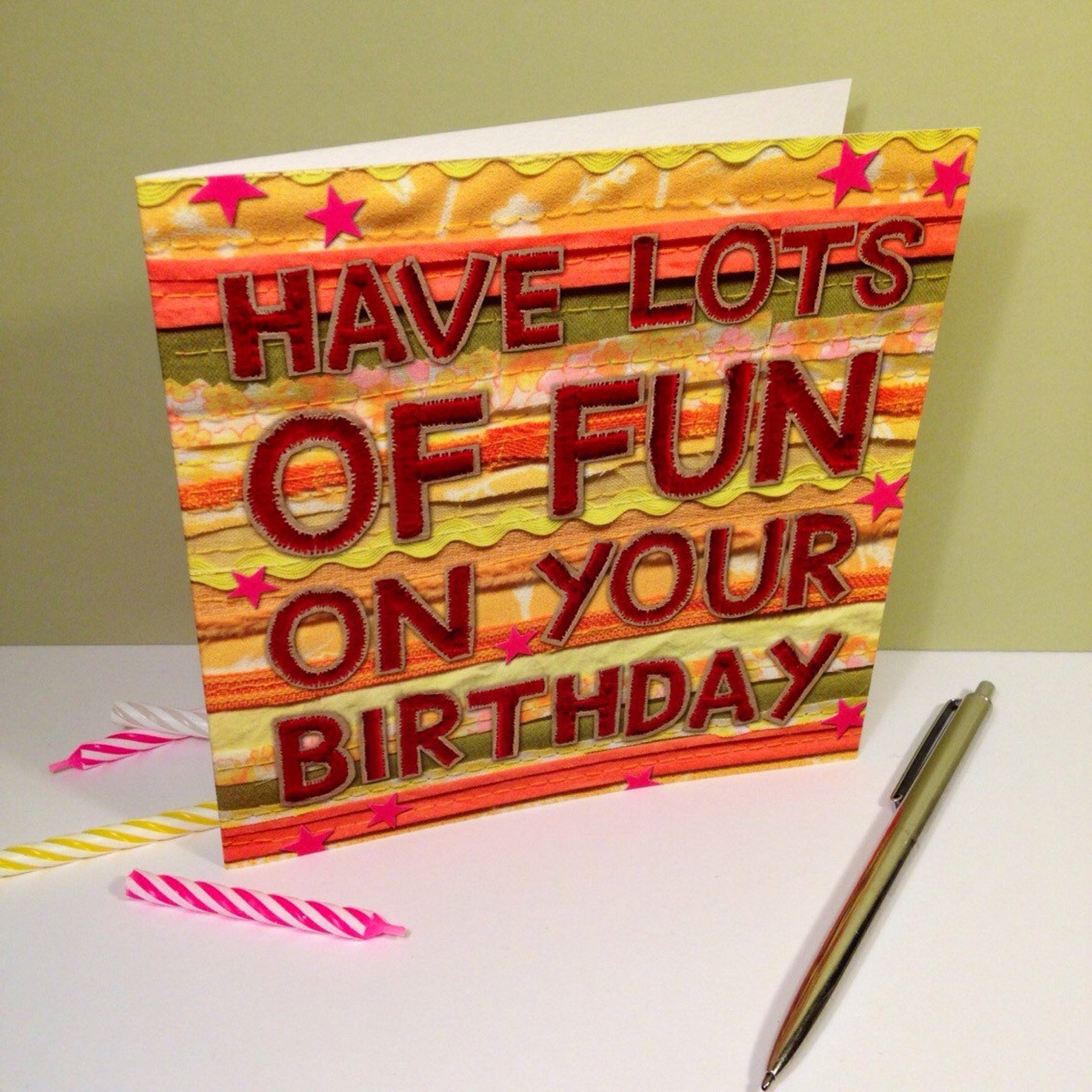 Birthday Card 'have Lots of Fun on Your Birthday' - Etsy