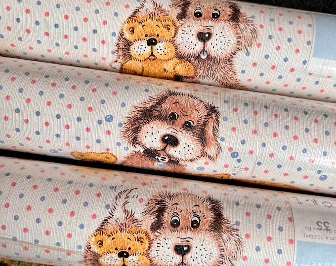 Snatch the Dog - 1980s - Vintage Wallpaper - Sue Hall - Vymura ...