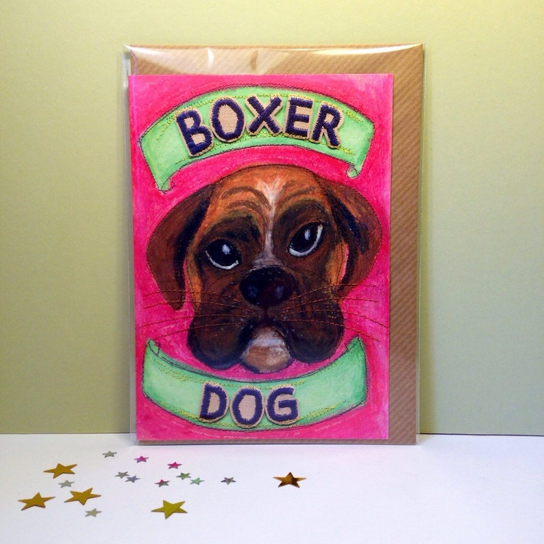 Boxer Dog Boxer Dog Greeting Card Dog Love Cards for Dog Lovers - Etsy