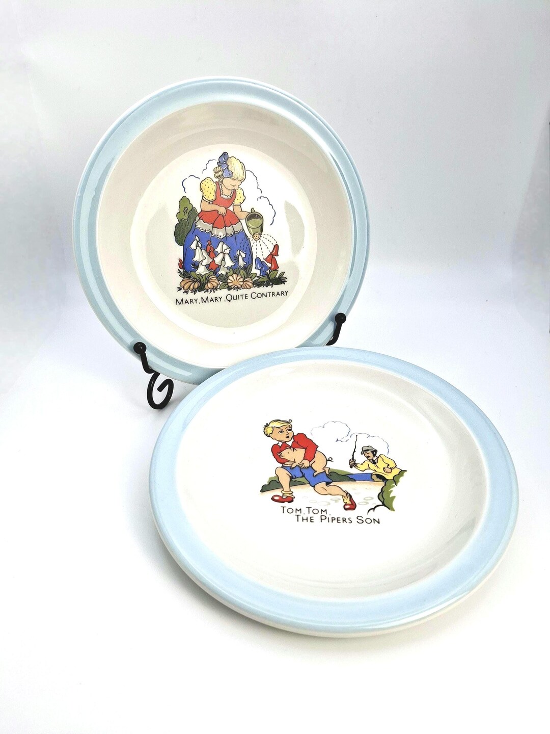 1970s Children's Plates With Nursery Rhyme Themes NHS Memorabilia ...