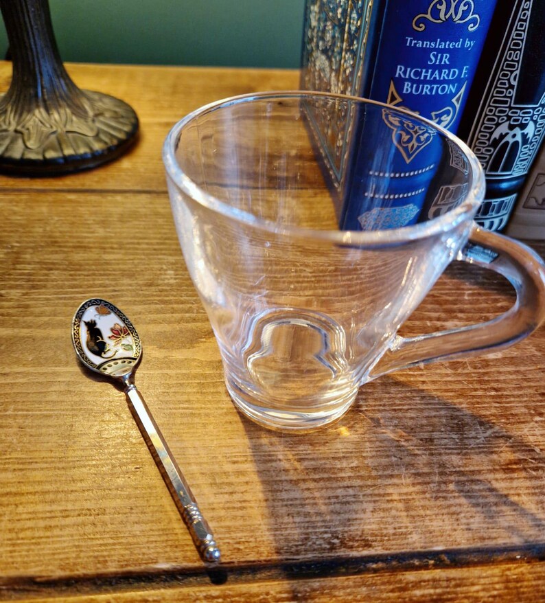 Cloisonne Style Gold Tone Enamel Teaspoon With Cat Design - Etsy