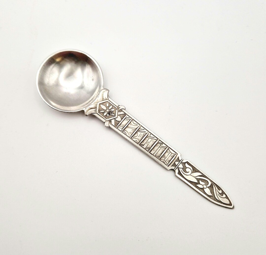 Tea Caddy Spoon Icelandic Vintage Pewter Meba Pewter Iceland ...