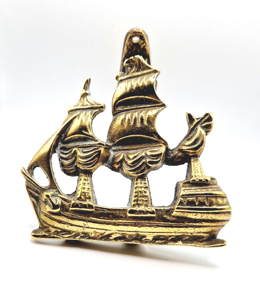 Ship Doorknocker 1960s Solid Brass Doorknocker 16th Century Galleon ...