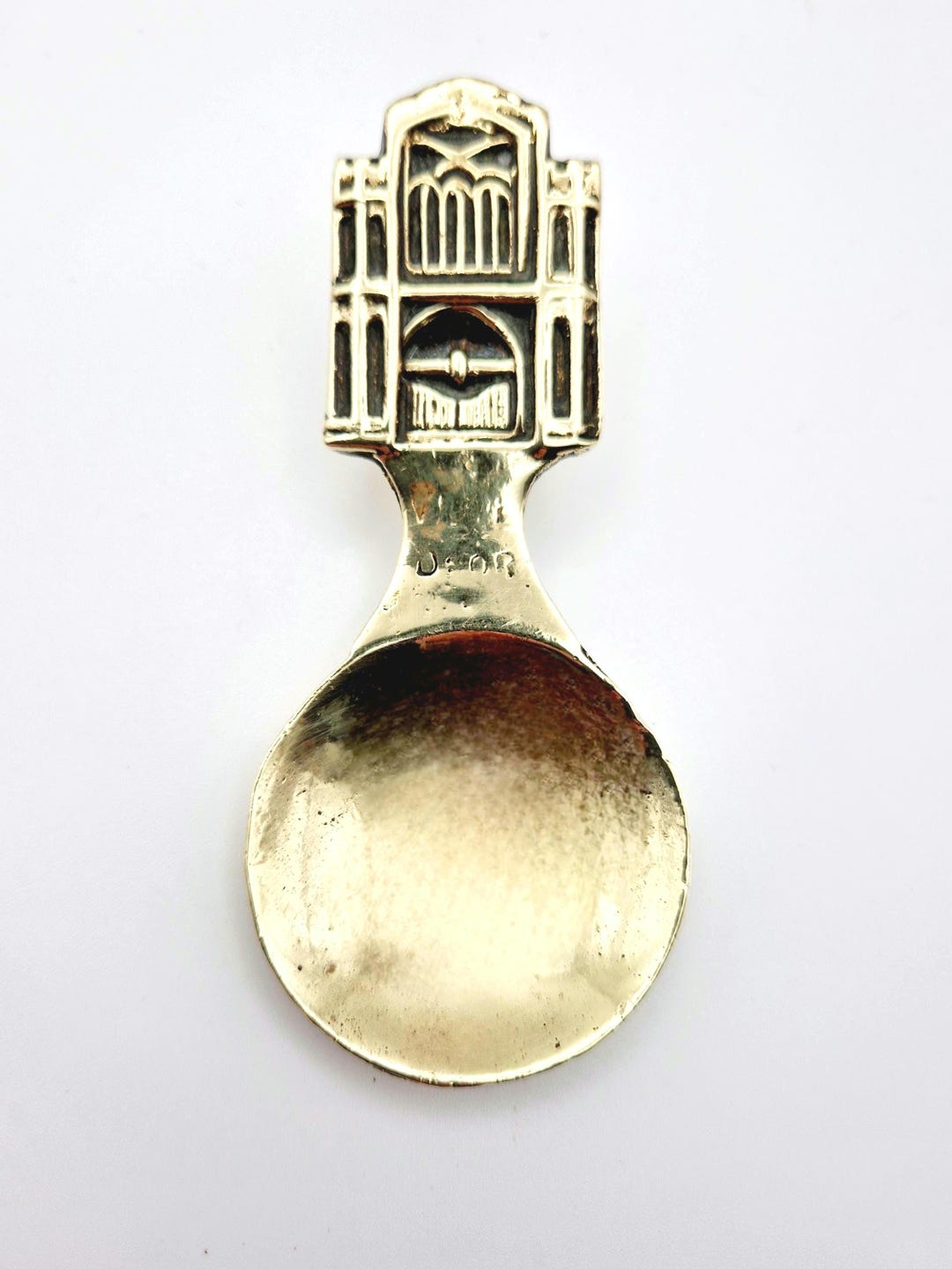 Vintage Brass Tea Caddy Spoon: Cathedral Design, Retro Kitchenalia - Etsy