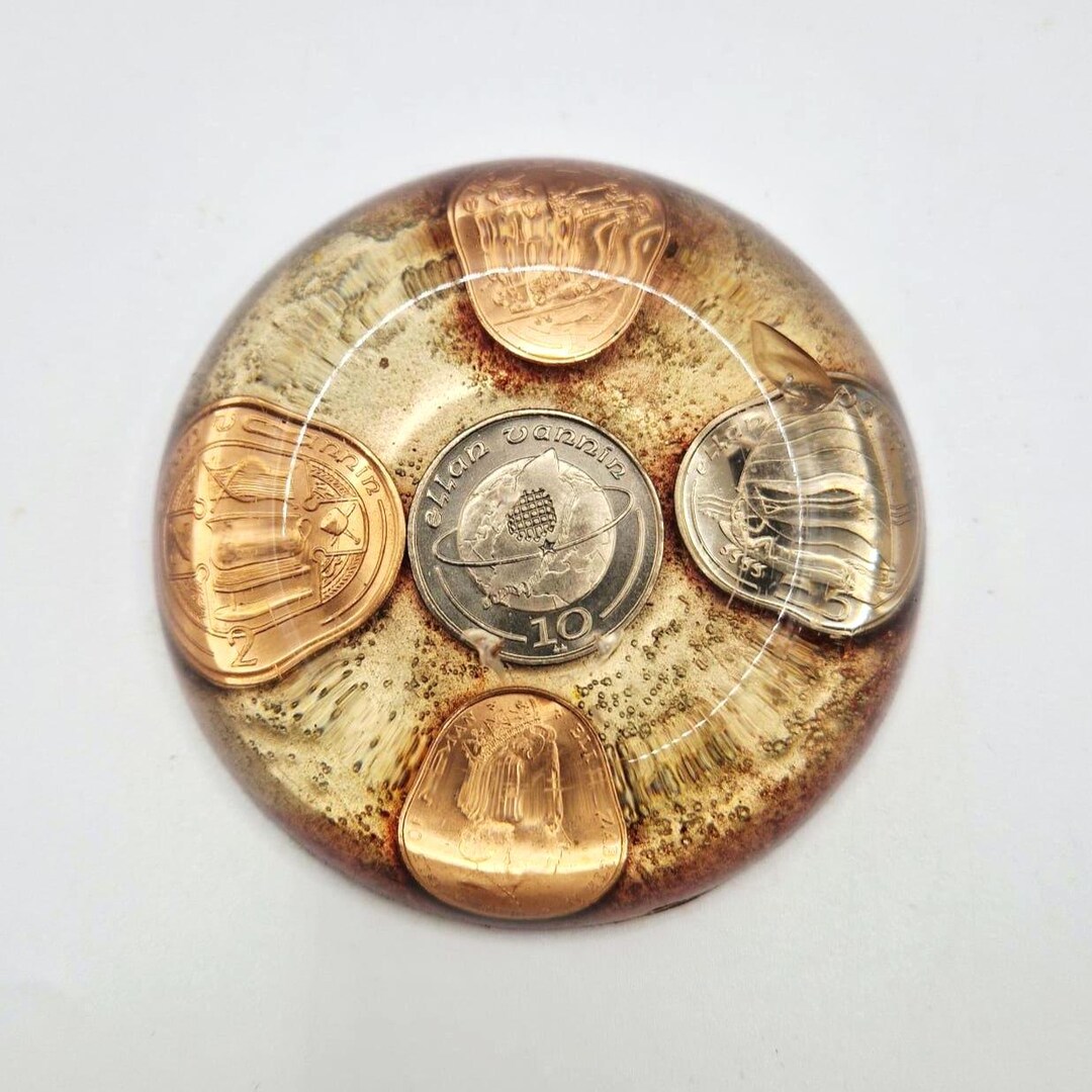 1970s Paperweight: Manx Vintage Coins From the Isle of Man - Etsy