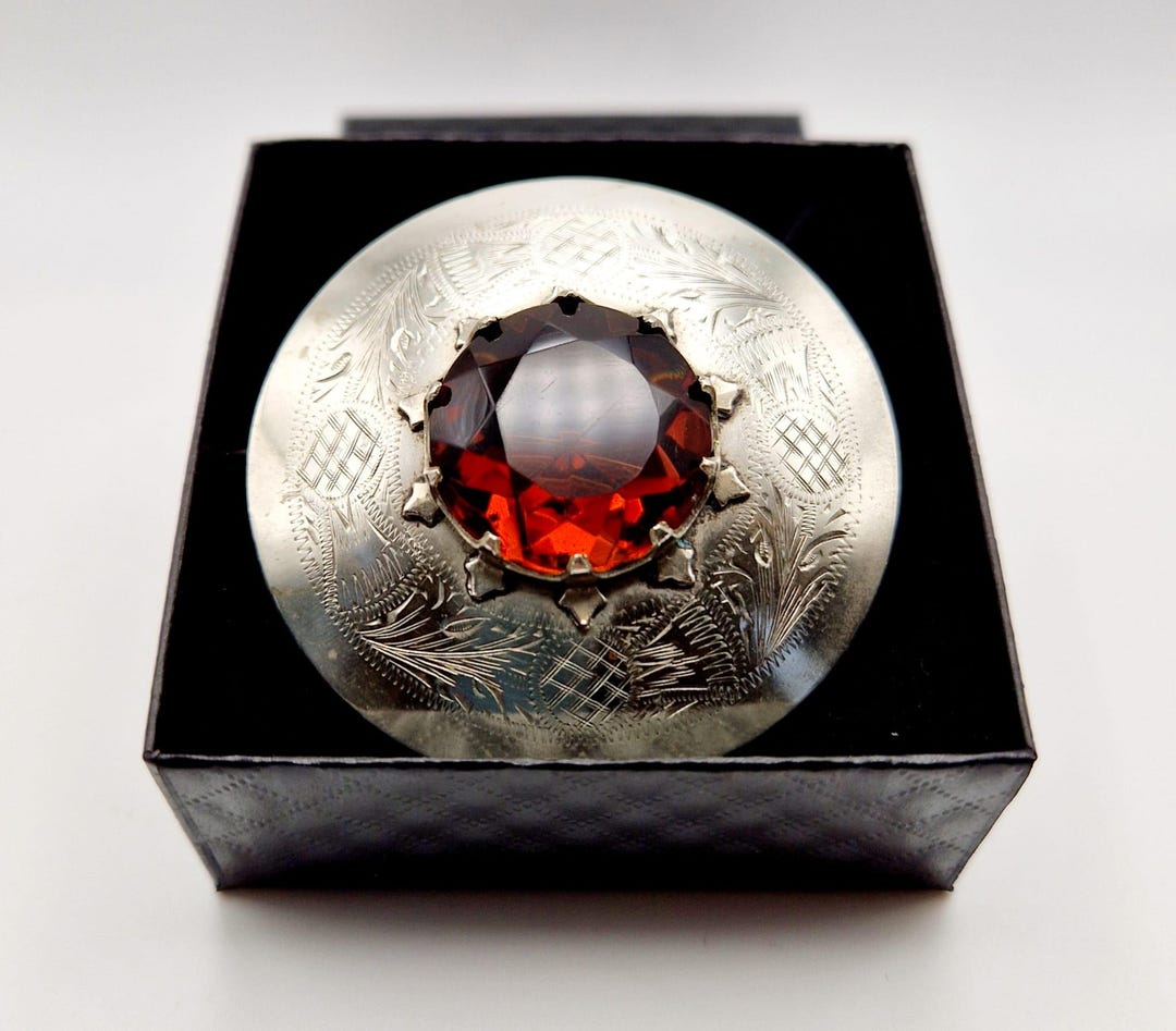 Silver Scottish Brooch Antique Silver Plated Scottish Plaidie Brooch ...